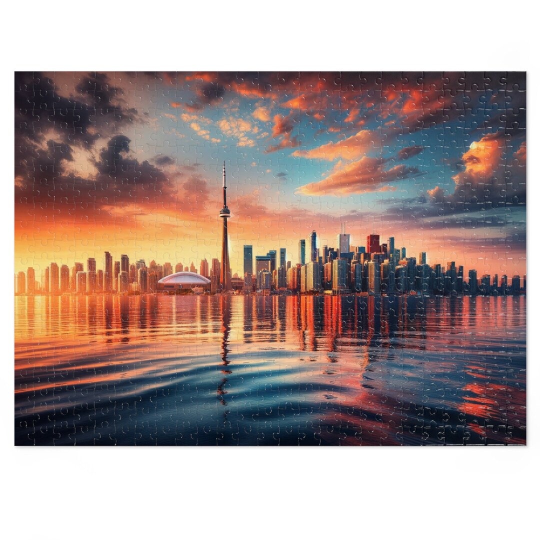 Toronto Sunset Glow Artisanal Jigsaw Puzzle 110, 252, 500,1000-piece - Etsy