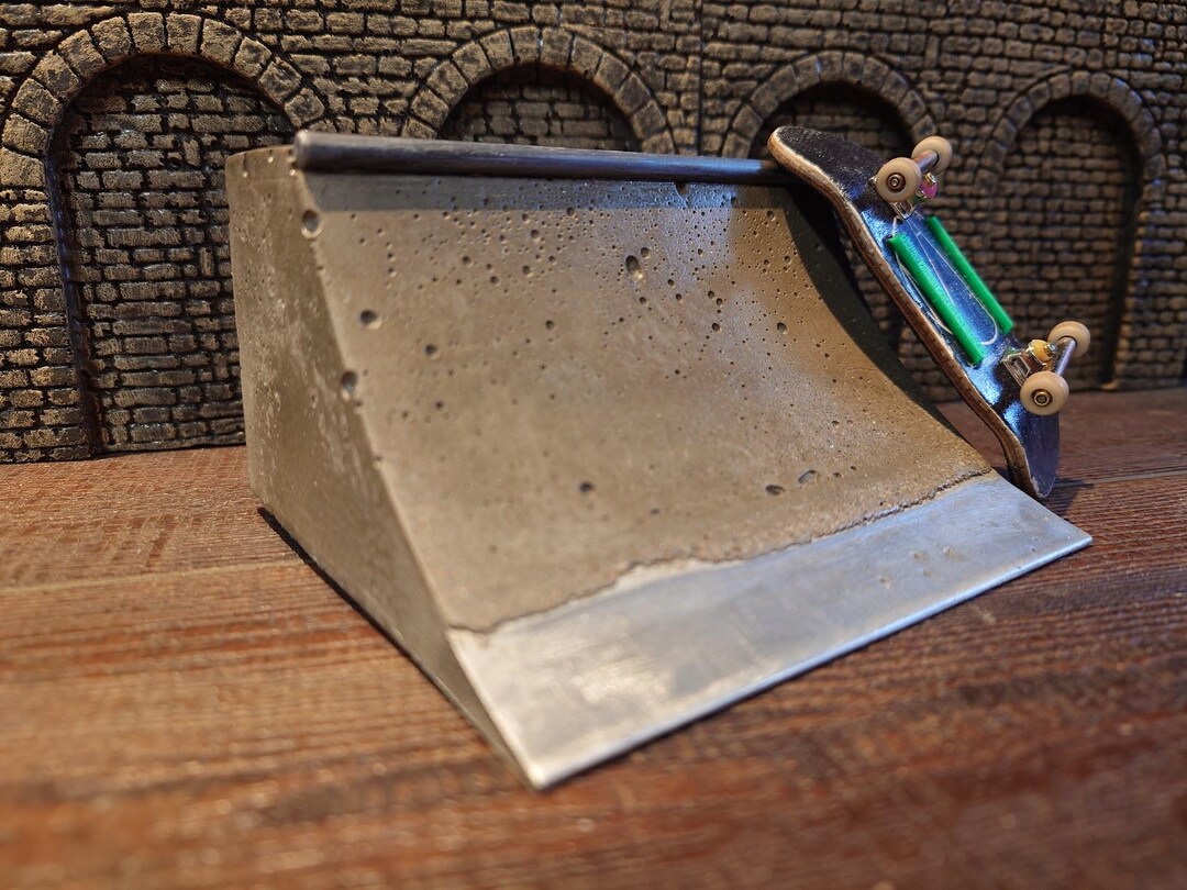 Concrete Mini Quarter V2 Fingerboard Ramp - Etsy