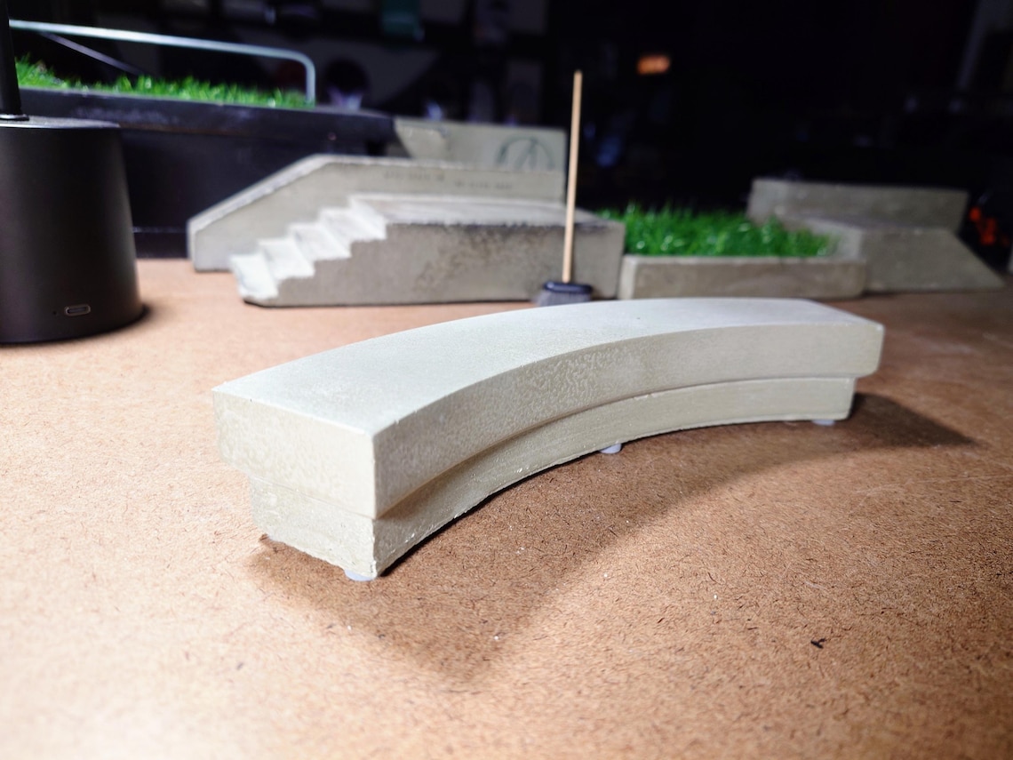 Concrete Curved Ledge Fingerboard Obstacle - Etsy