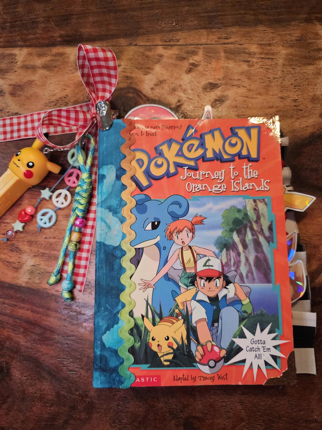 Pokemon Handmade Journal With Stickers and Pikachu Pez Charm - Etsy