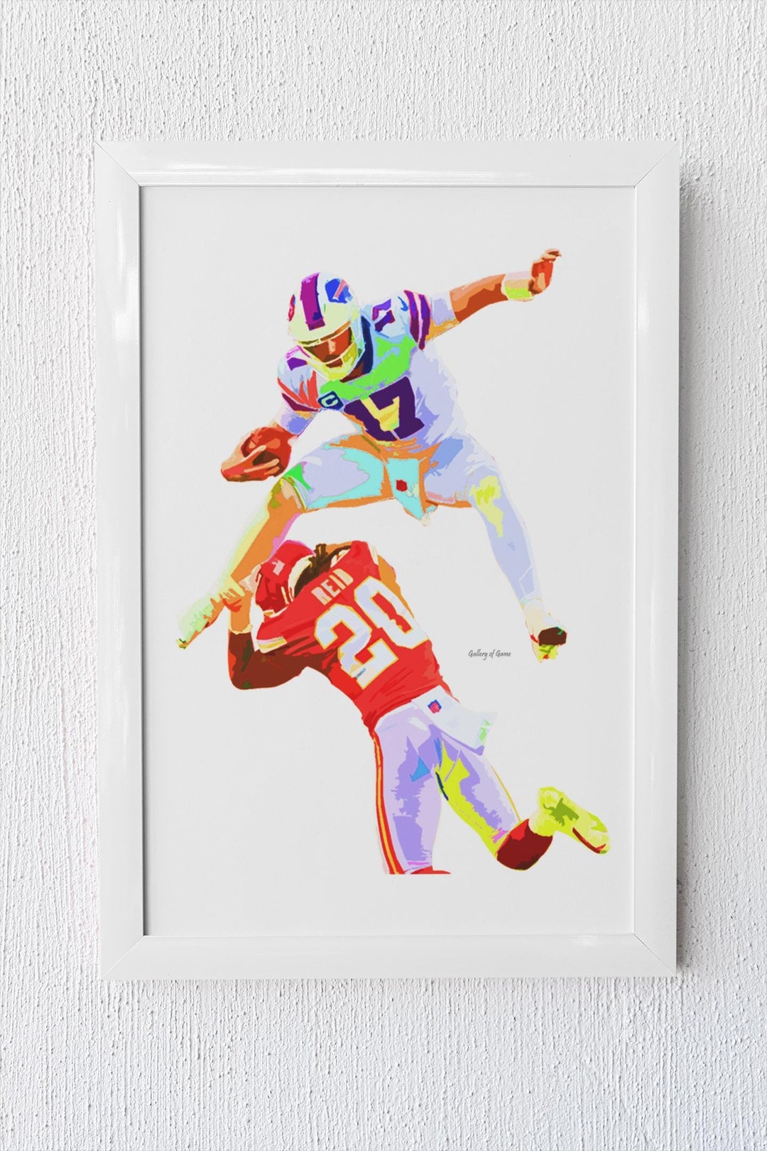 Josh Allen Wall Art | Buffalo Bills Wall Art | Josh Allen Hurdling ...