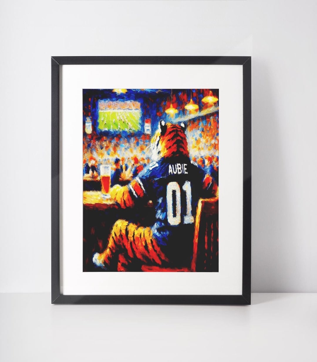 Auburn Tigers Art Print | Aubie the Tiger Digital Painting | Auburn ...