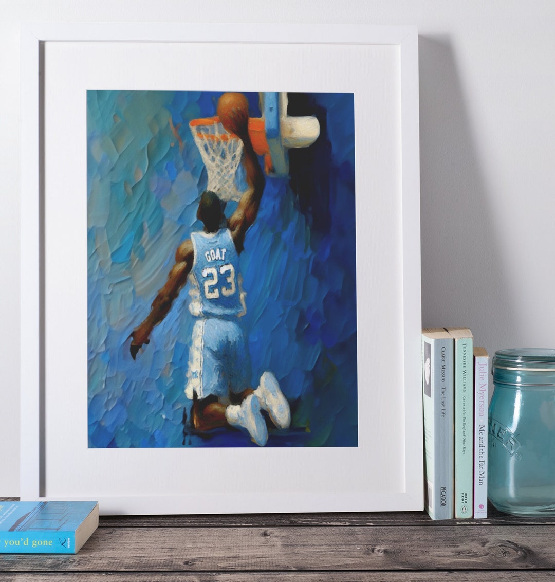 North Carolina Tar Heels Print | MJ UNC Digital Print | Michael Jordan ...