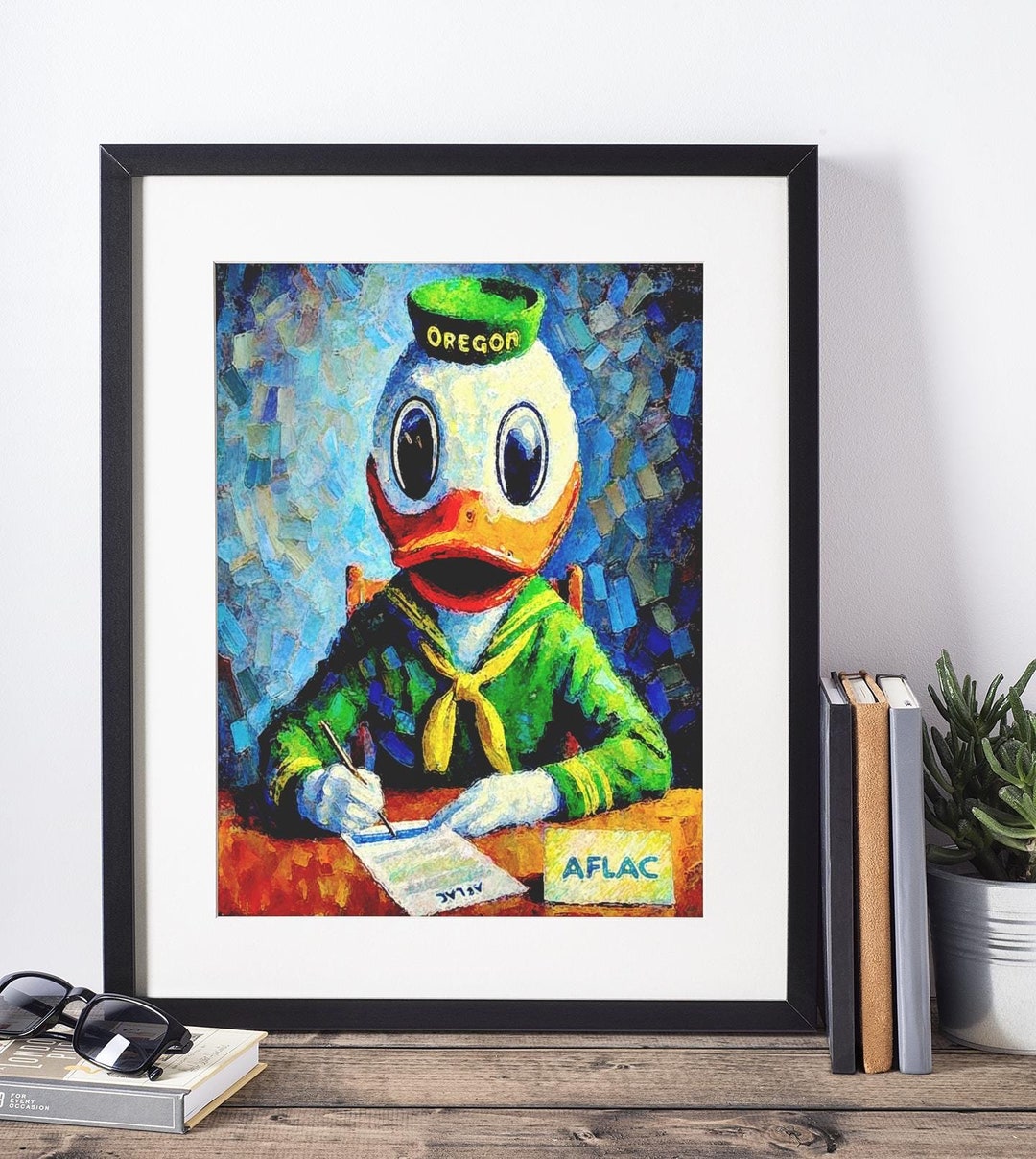 Oregon Ducks Wall Art Oregon Duck Mascot Painting University of Oregon ...