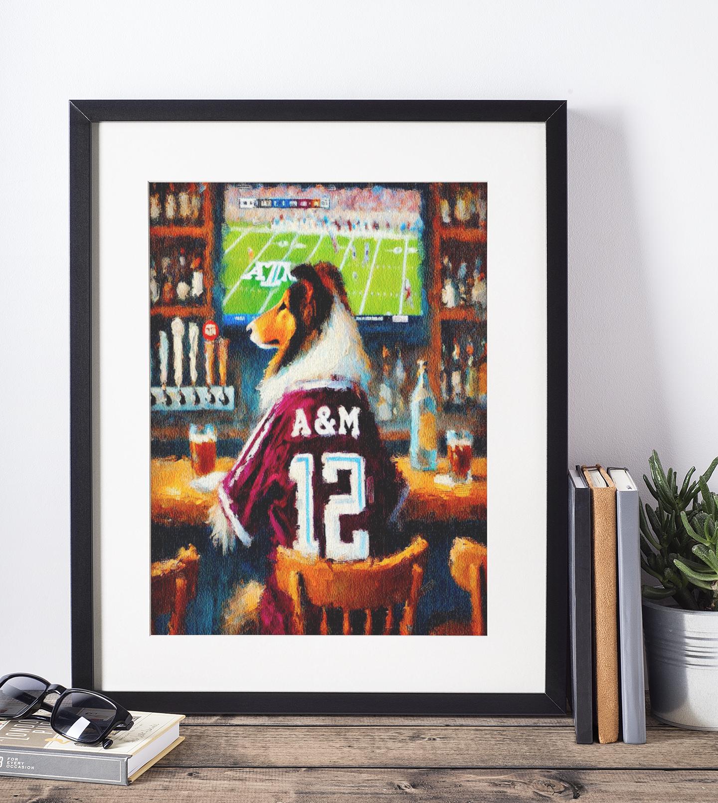 Texas A&M Art Print | Reveille Art | Reveille Print Out| TAMU Aggies ...