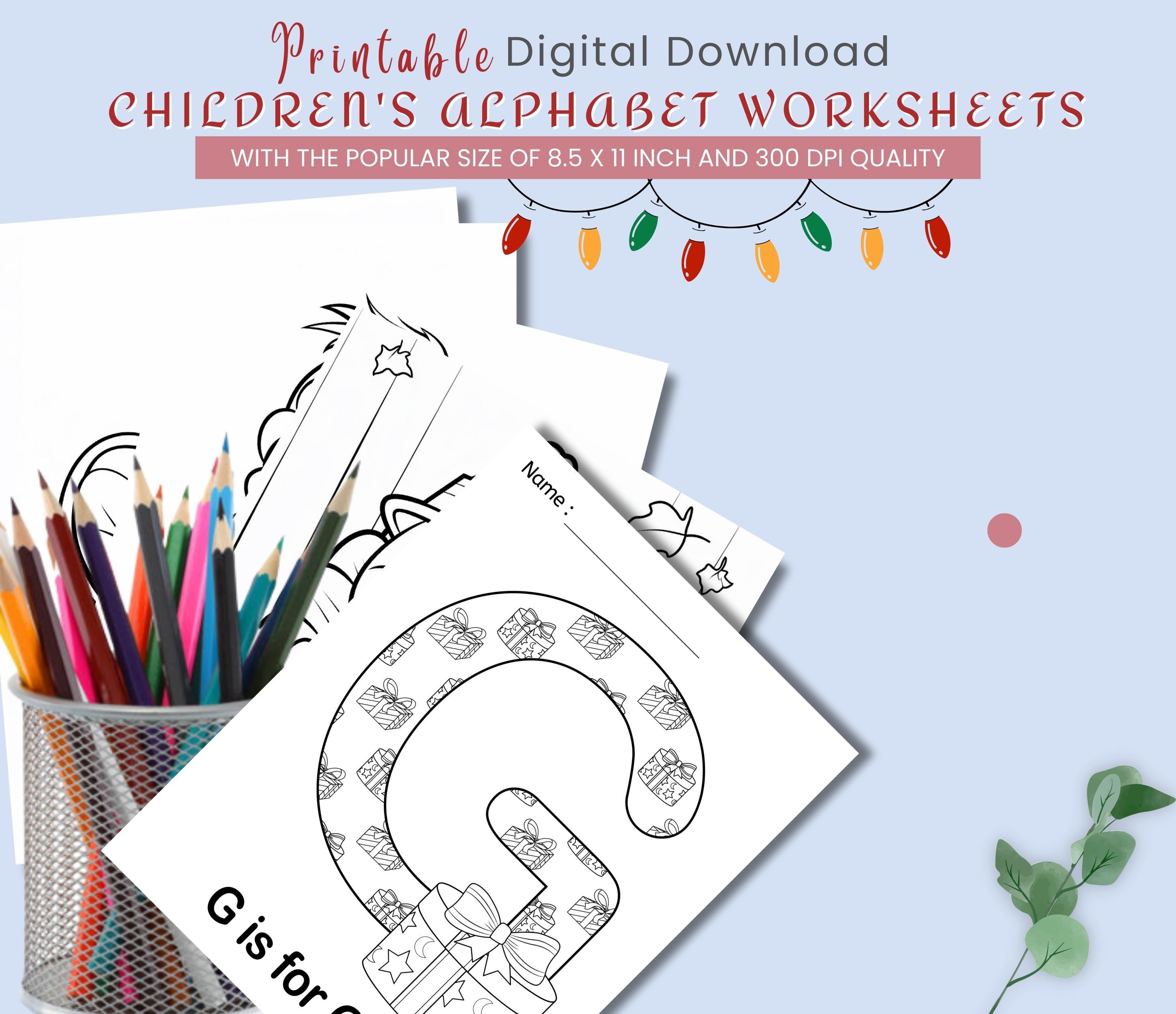 Printable Children's Alphabet Worksheets, Educational Printable ...