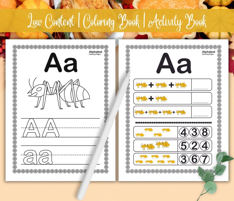 Elegant Coloring Pages for Kids Alphabets, Educational Printable ...