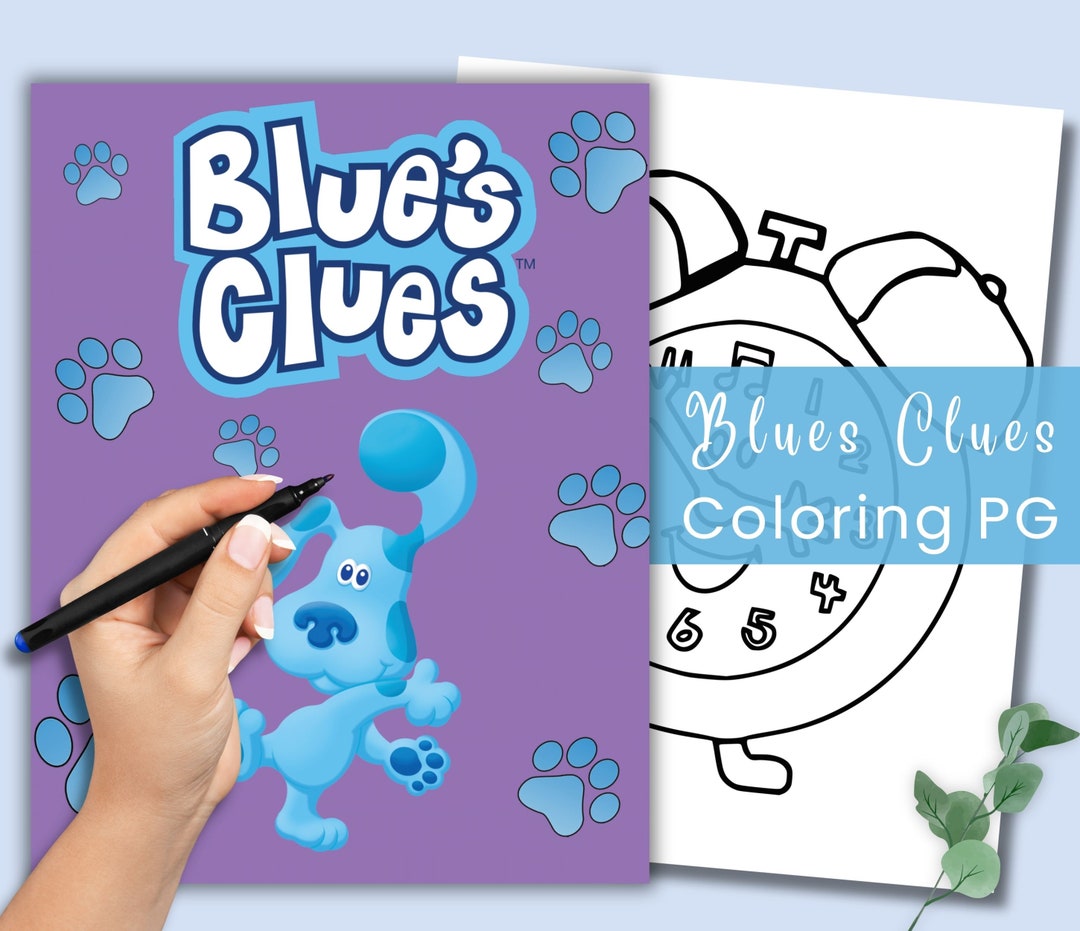 Blue Clue Coloring Page, Educational Printable Coloring Books for Kids ...