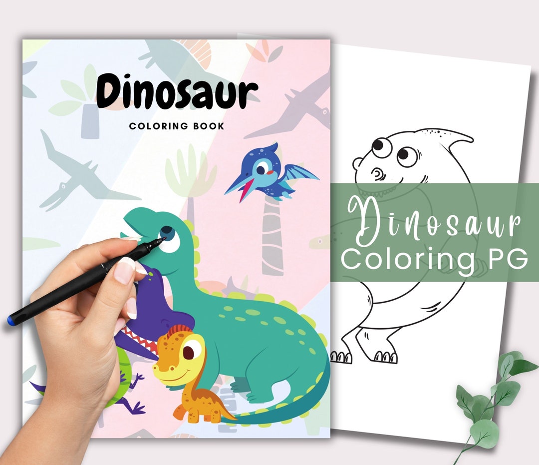 Dinosaur Coloring Book, Educational Printable Coloring Books for Kids ...