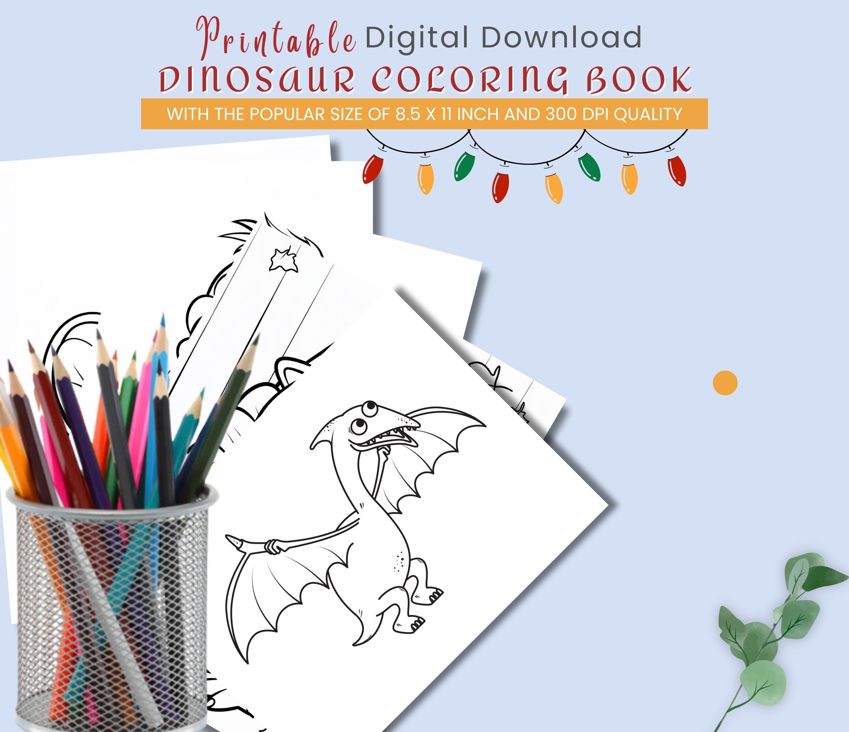 Dinosaur Coloring Book, Educational Printable Coloring Books for Kids ...