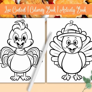 100 Cute Turkey Coloring Pages for Kids, Educational Printable Coloring ...