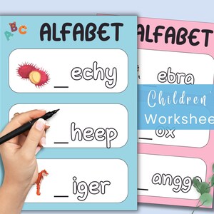Worksheet Kids Children's Alphabet, Kid Sublimation Clipart Designs ...