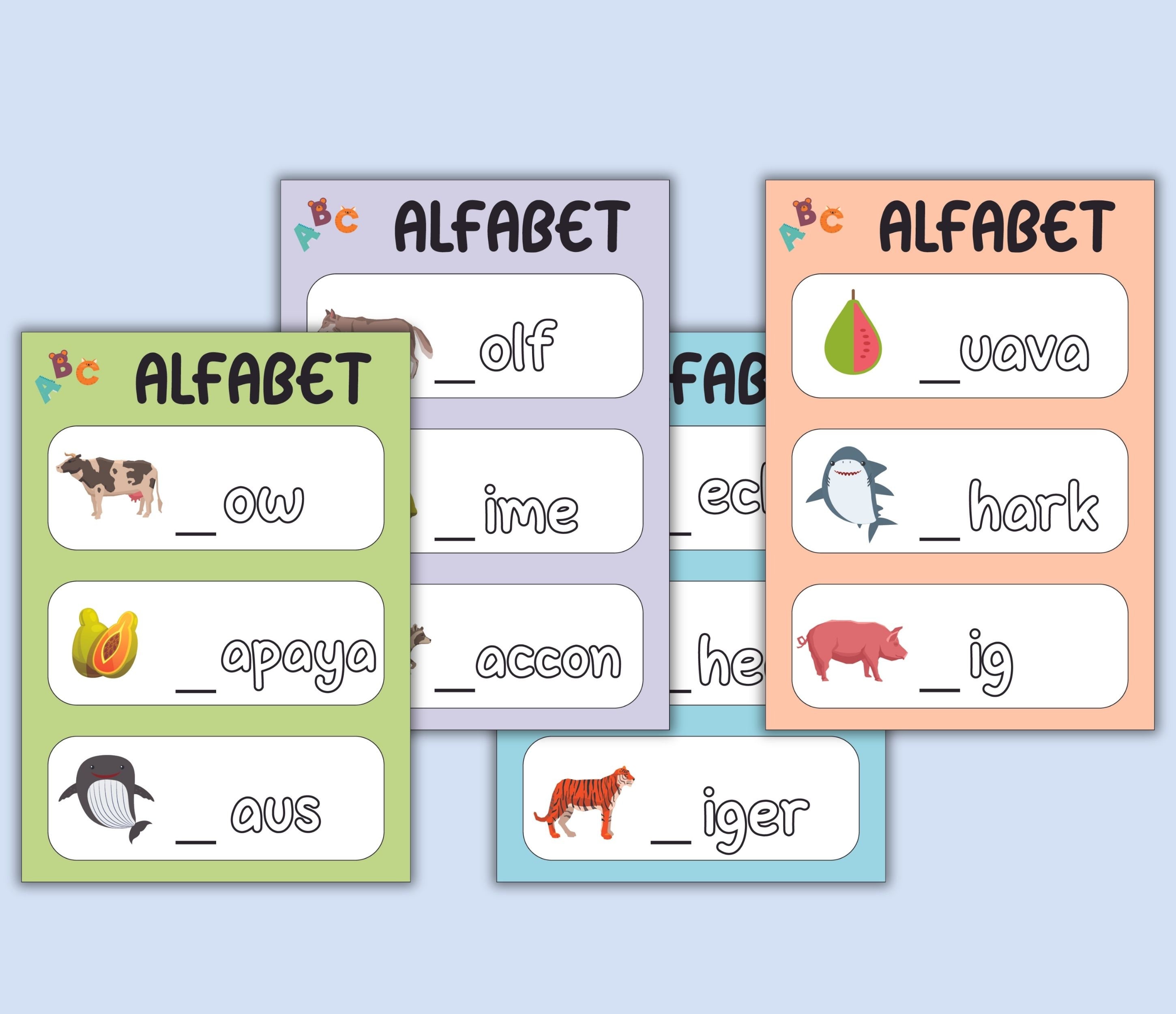 Worksheet Kids Children's Alphabet, Kid Sublimation Clipart Designs ...