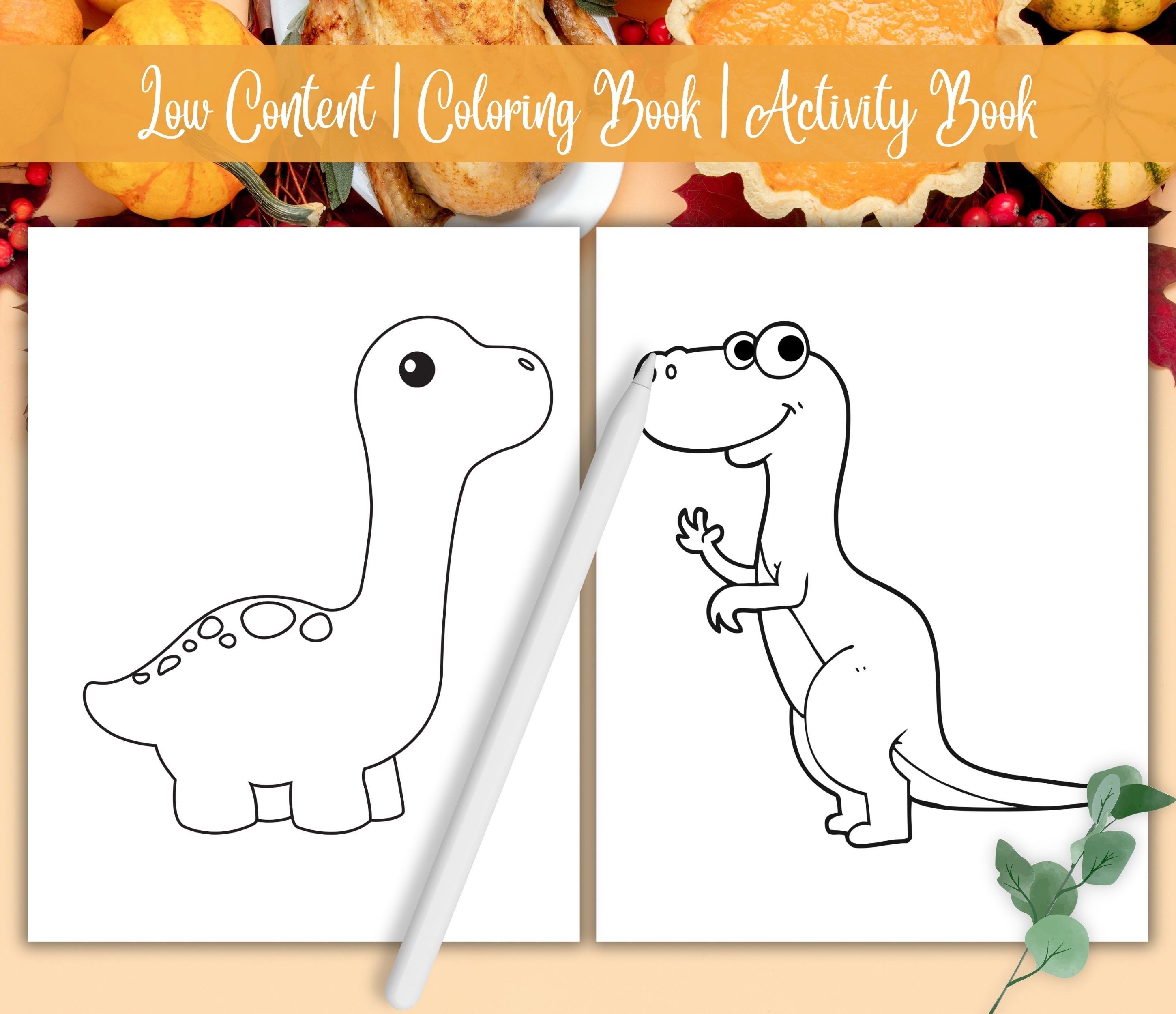 Dinosaur Coloring Book, Educational Printable Coloring Books for Kids ...