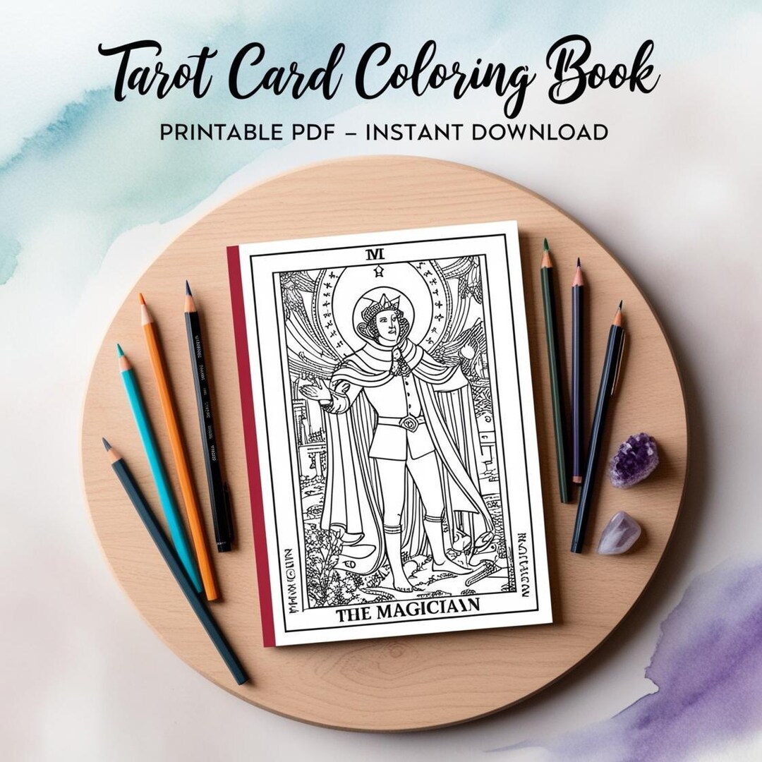 Magical Tarot Coloring Book | Anime-inspired Major Arcana | Printable ...