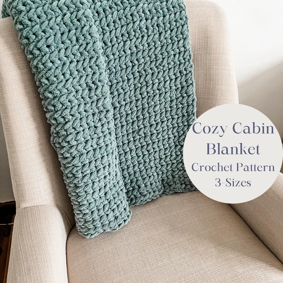 Chunky Blanket Crochet Pattern, Jumbo Blanket Yarn Pattern, Easy Chunky ...