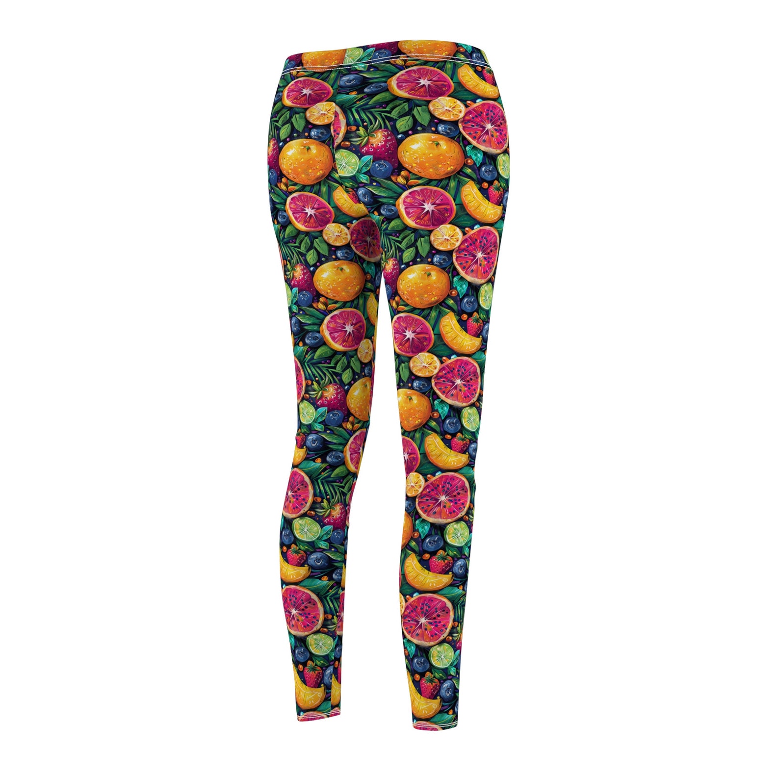 Summer Fruit Leggings Fun & Fruity Gym Yoga Pants Tropical Activewear S ...