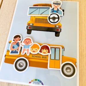The Wheels on the Bus Printable Visual Matching Activity. Circle Time ...
