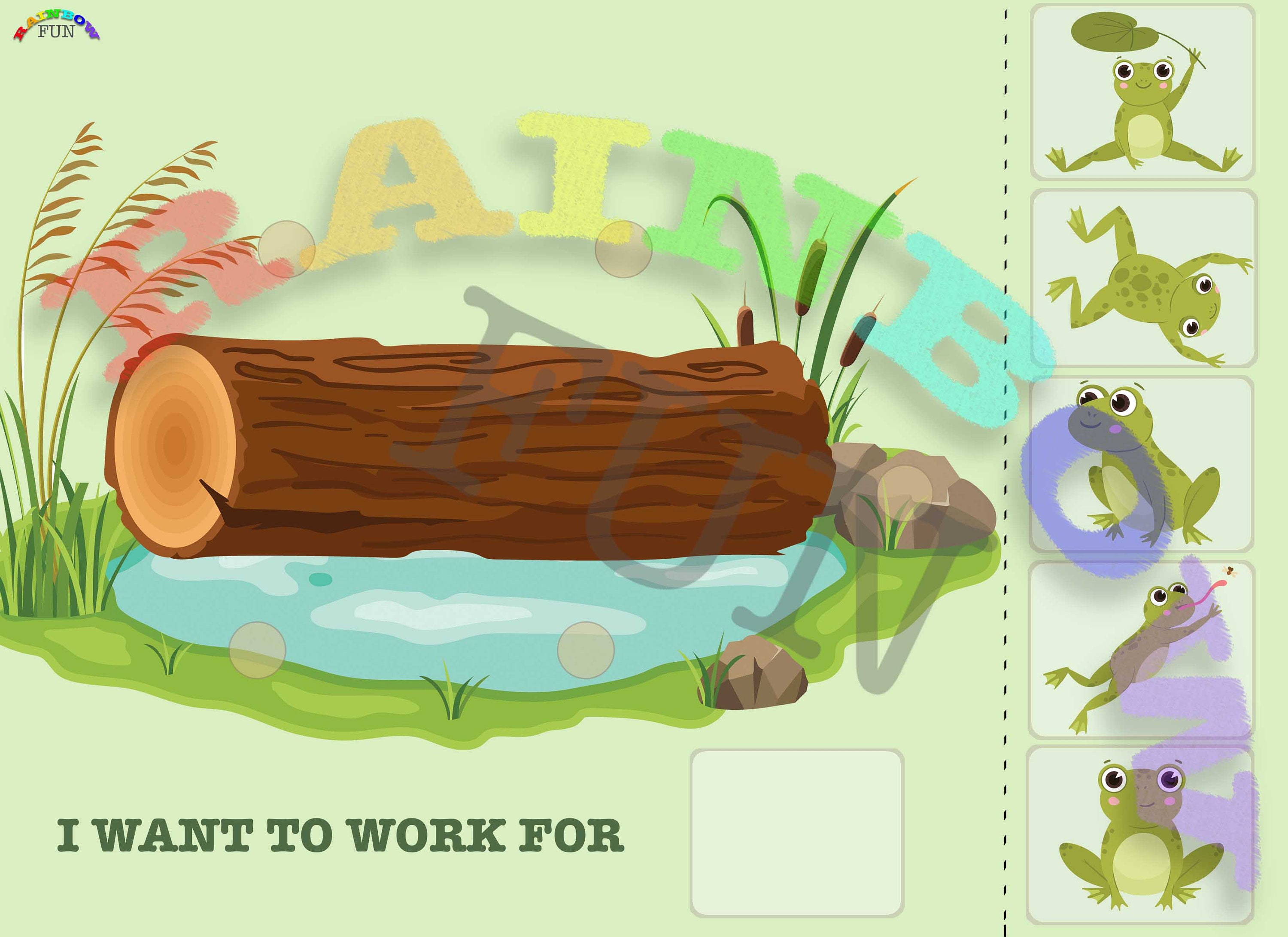 Digital Frogs Token Board Reward Chart - Etsy