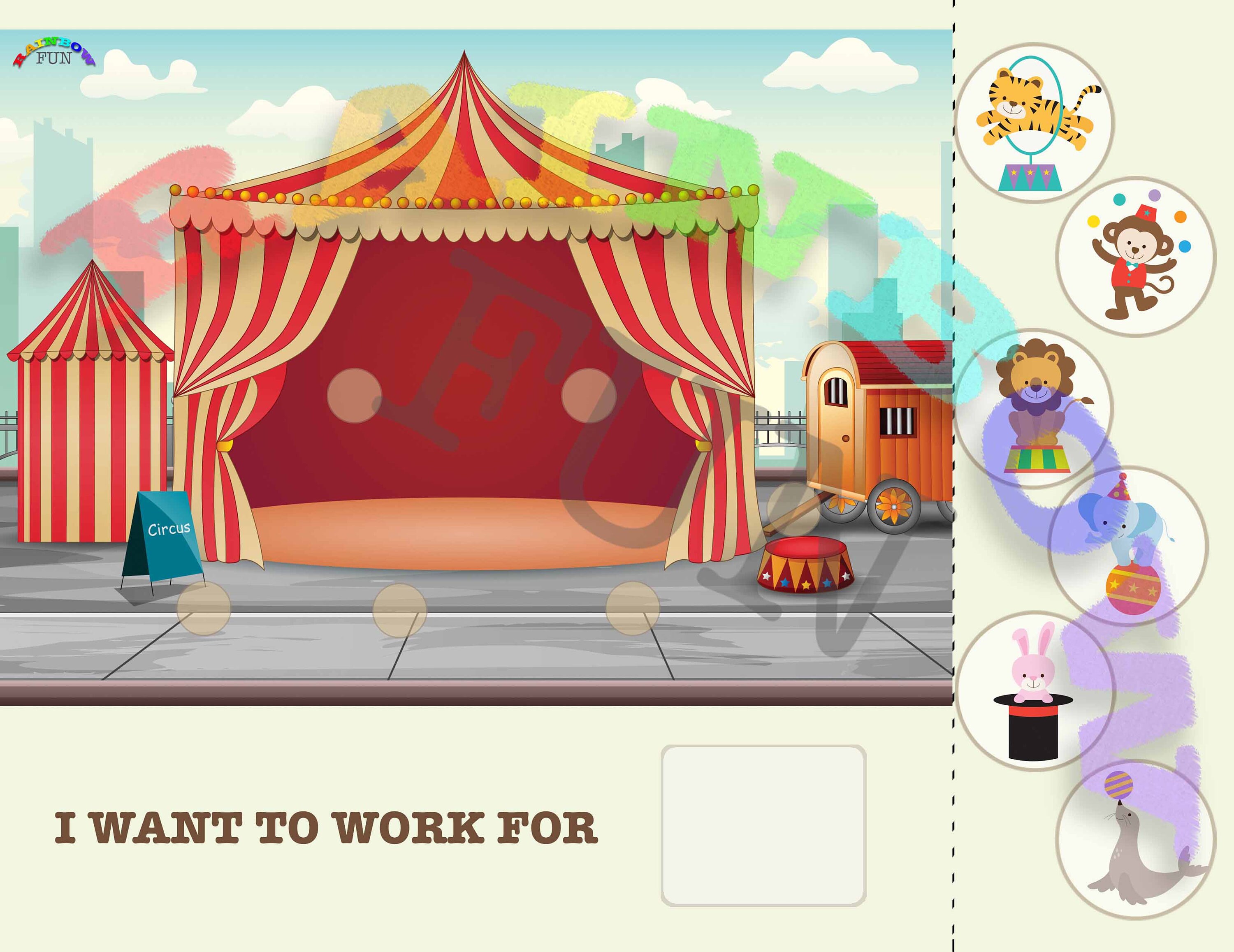 Digital Circus Carnival Token Board Reward Chart - Etsy