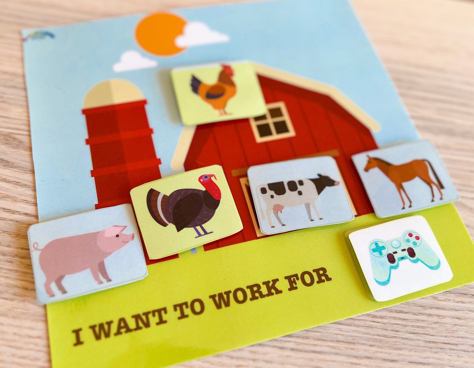 Digital Farm Animals Token Board Reward Chart - Etsy