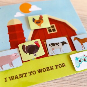 Digital Farm Animals Token Board Reward Chart - Etsy