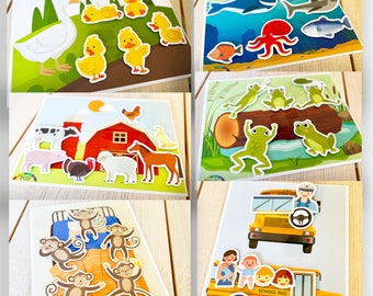 Five Little Ducks Printable Visual Matching Activity. Circle Time Props ...