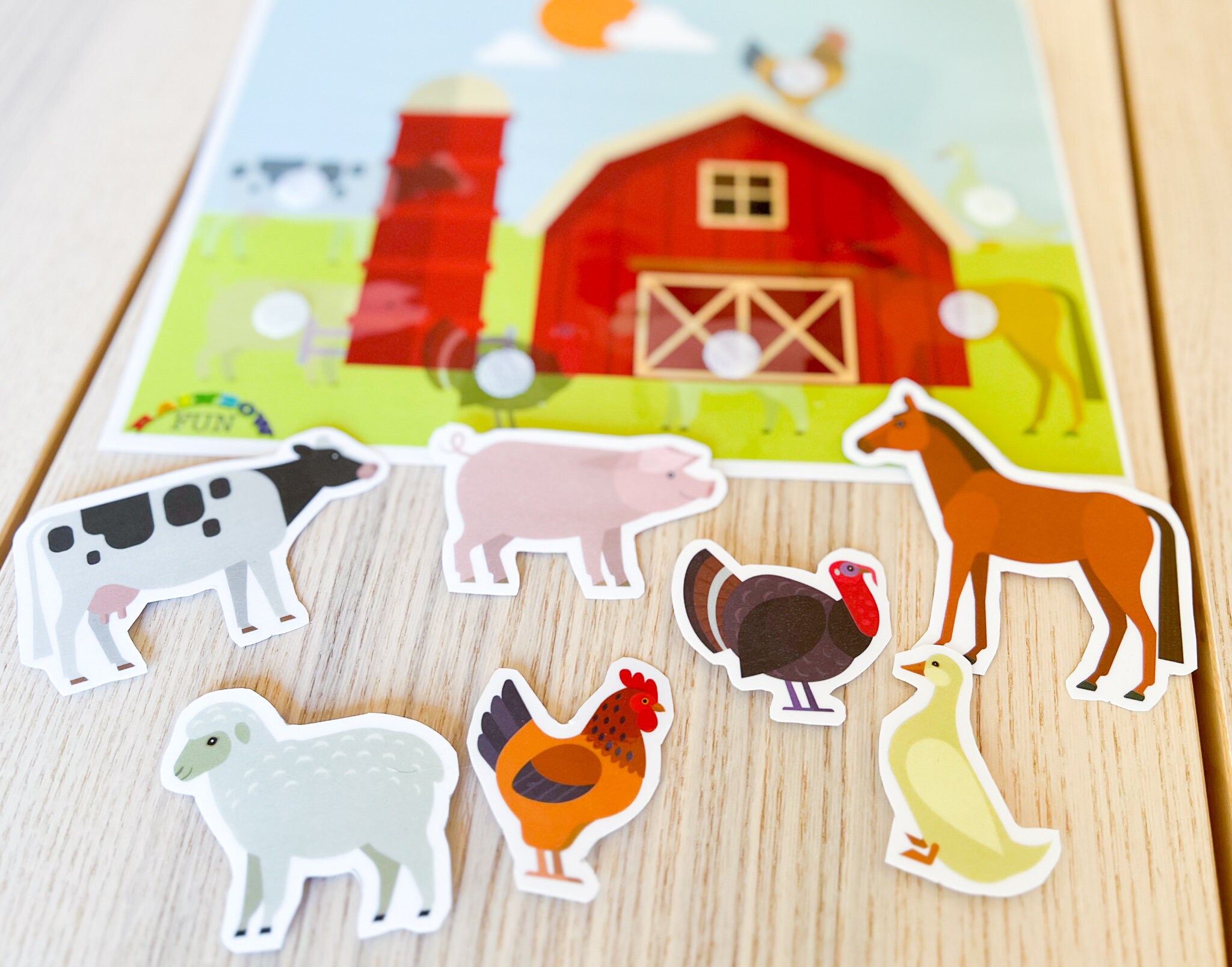 Old Mcdonald Had A Farm Printable Visual Matching Activity. Circle Time ...