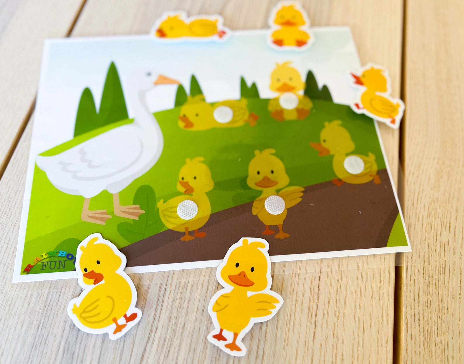 Five Little Ducks Printable Visual Matching Activity. Circle Time Props ...