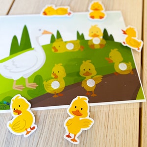 Five Little Ducks Printable Visual Matching Activity. Circle Time Props ...