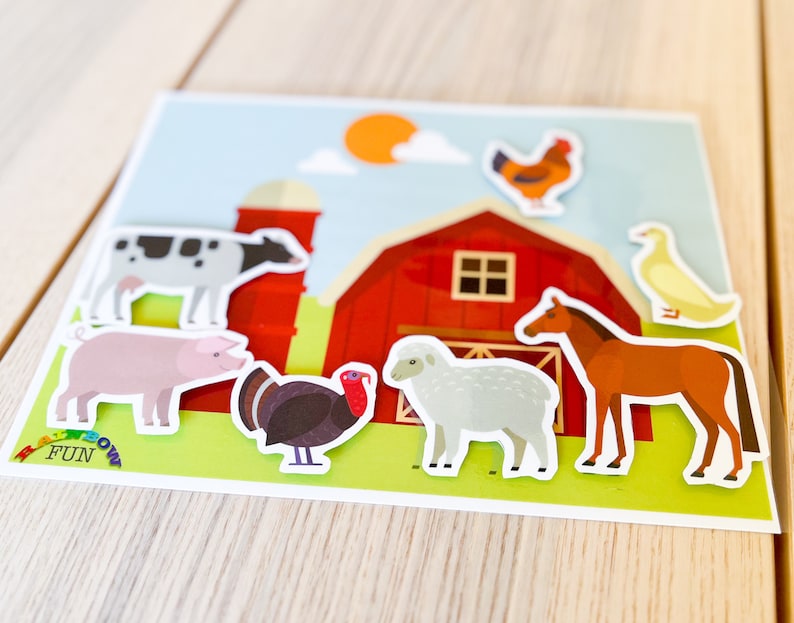 Old Mcdonald Farm Matching Game, Circle Time Activity (digital Download ...