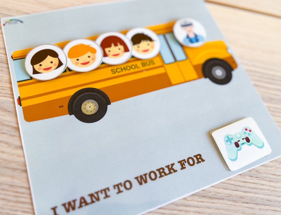 Digital School Bus Token Board Reward Chart - Etsy