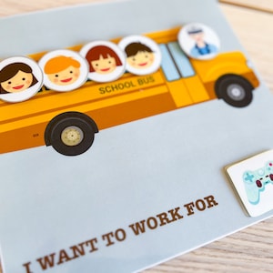 Digital School Bus Token Board Reward Chart - Etsy