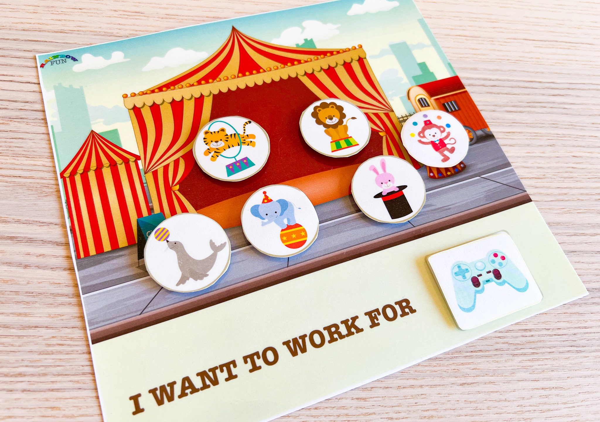 Digital Circus Carnival Token Board Reward Chart - Etsy