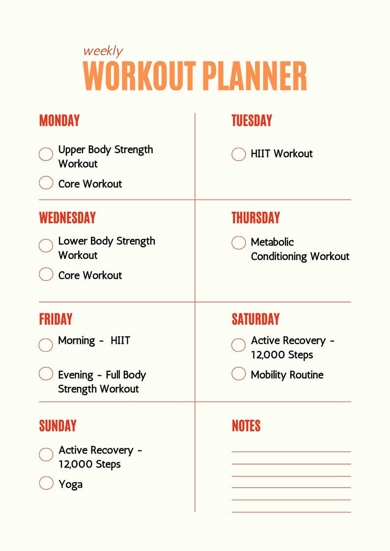 6-week Muscle Building & Fat Loss Workout Plan PDF – Hybrid Training ...