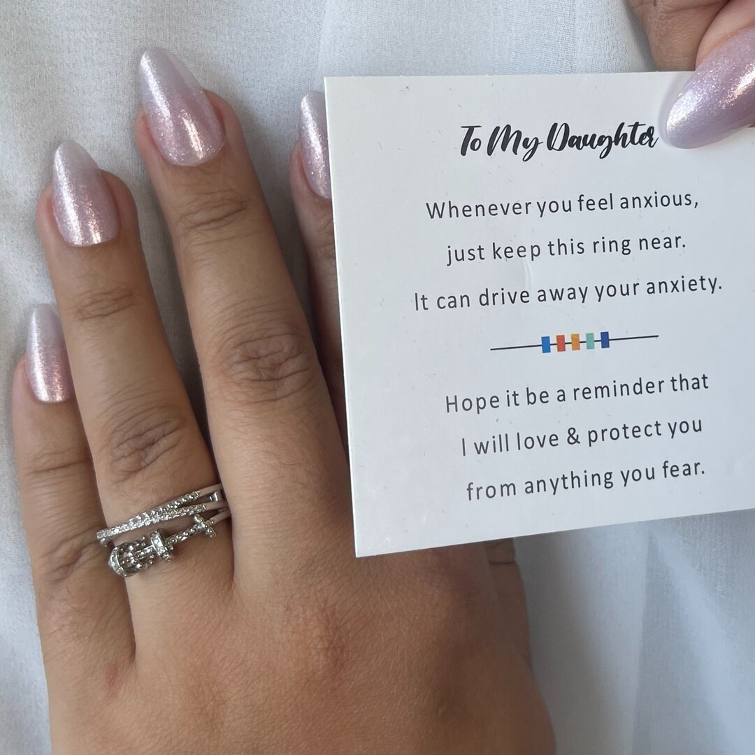 Fidget Ring, Anxiety Ring, Stress Ring, Sterling Silver Ring ...