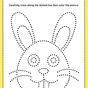 Animal Tracing Worksheet in Pink Yellow Dotted Style - Etsy