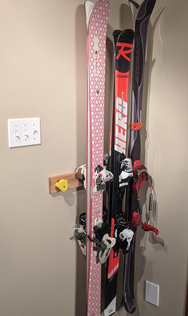 Ski Rack Wall Mount for Garage / Basement Storage Ski Holder Gift for ...
