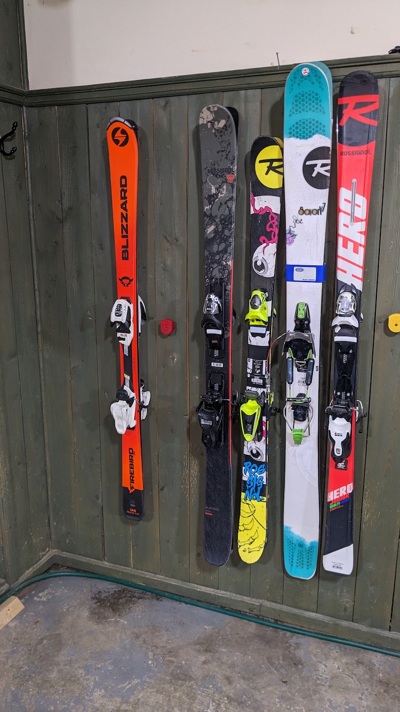 Ski Rack Wall Mount for Garage / Basement Storage Ski Holder Gift for ...