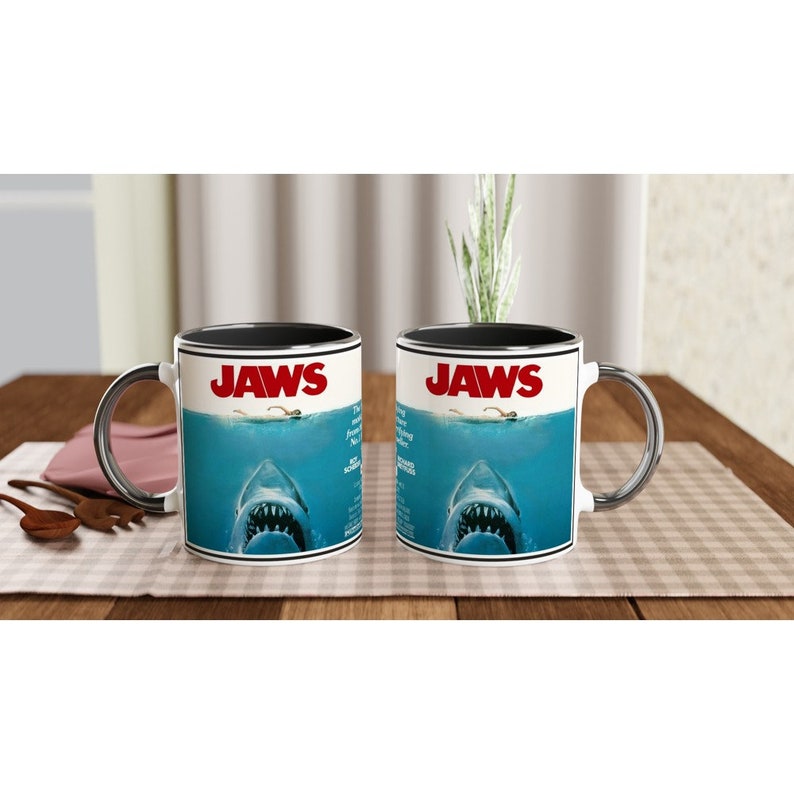 JAWS Mug - Cinema Theme Decor - Home Movie - Cinema Poster - Theater ...