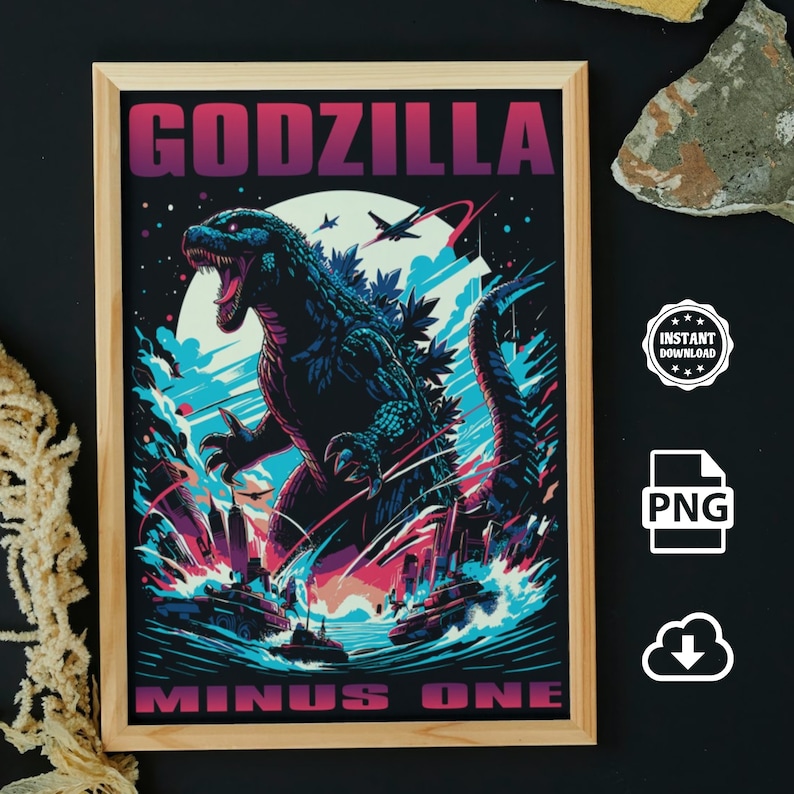 Godzilla Minus One Poster Design, Godzilla Minus One Shirt Design ...