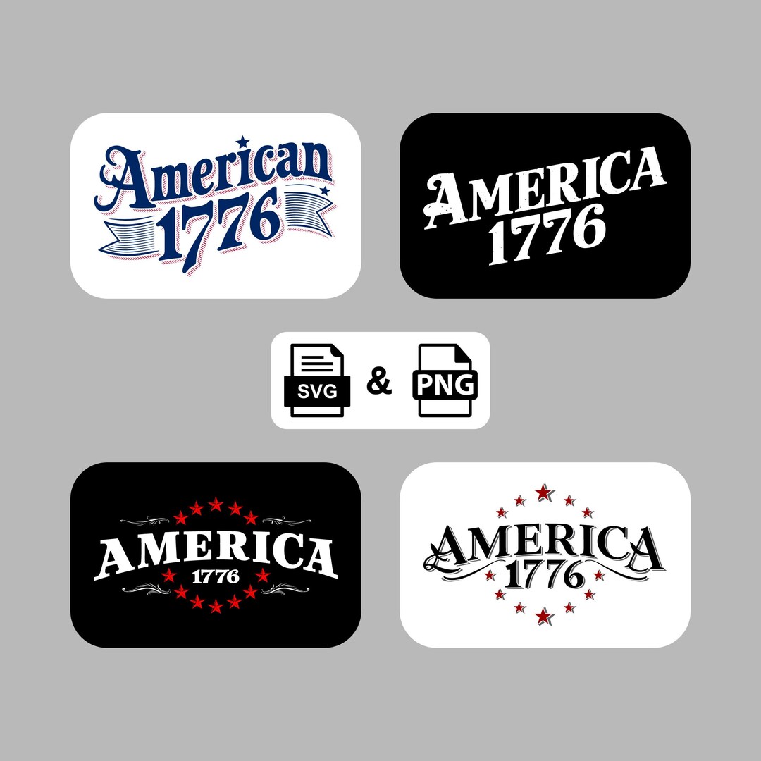 America 1776 Svg & PNG Bundle - America 1776 T-shirt Design - America ...