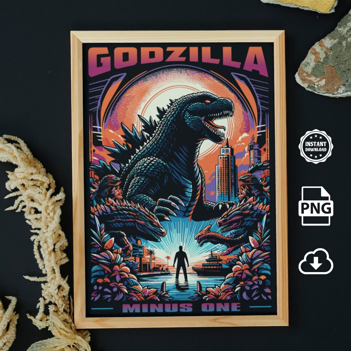 Godzilla Minus One PNG File, Godzilla Shirt Design, Godzilla Poster ...