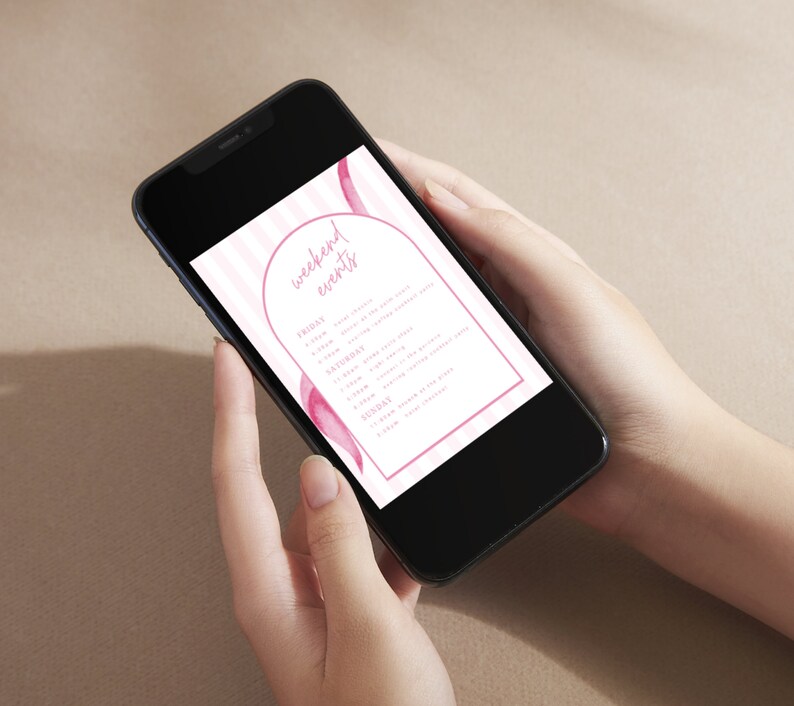 Pink Bow-themed Bachelorette Party Invitation & Itinerary, Games ...