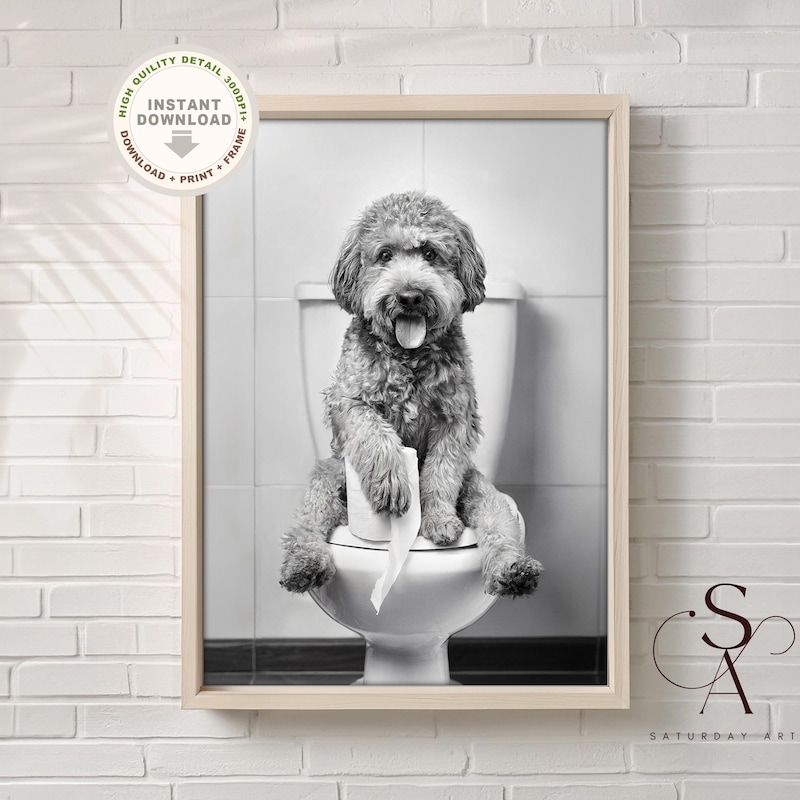 Goldendoodle Bathroom Signs - Etsy UK