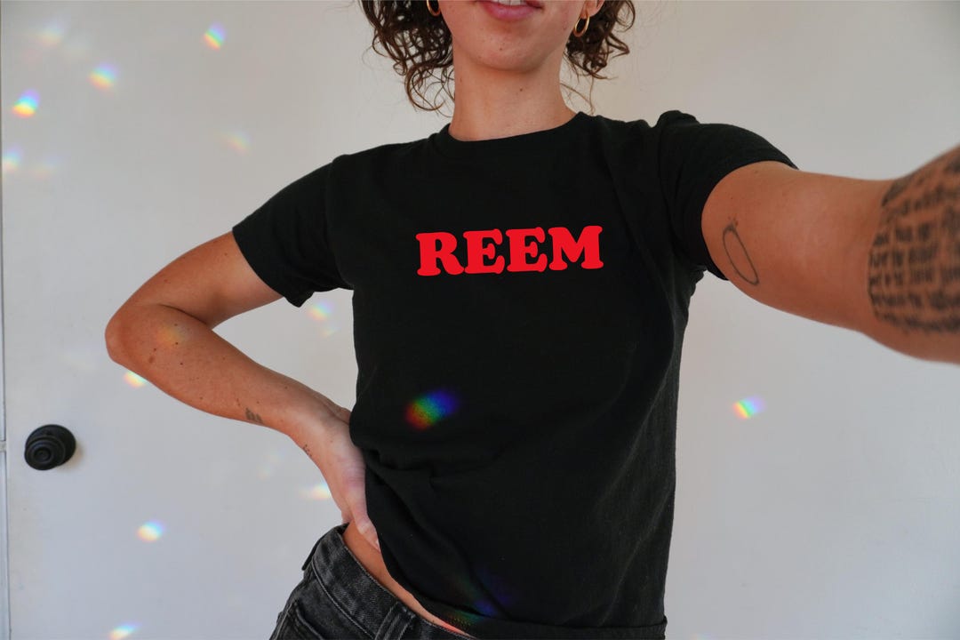 Reem Baby Tee, 90s / Y2K Style, 2000s Aesthetic, Cropped T-shirt, Coquette, Iconic, Unhinged ...