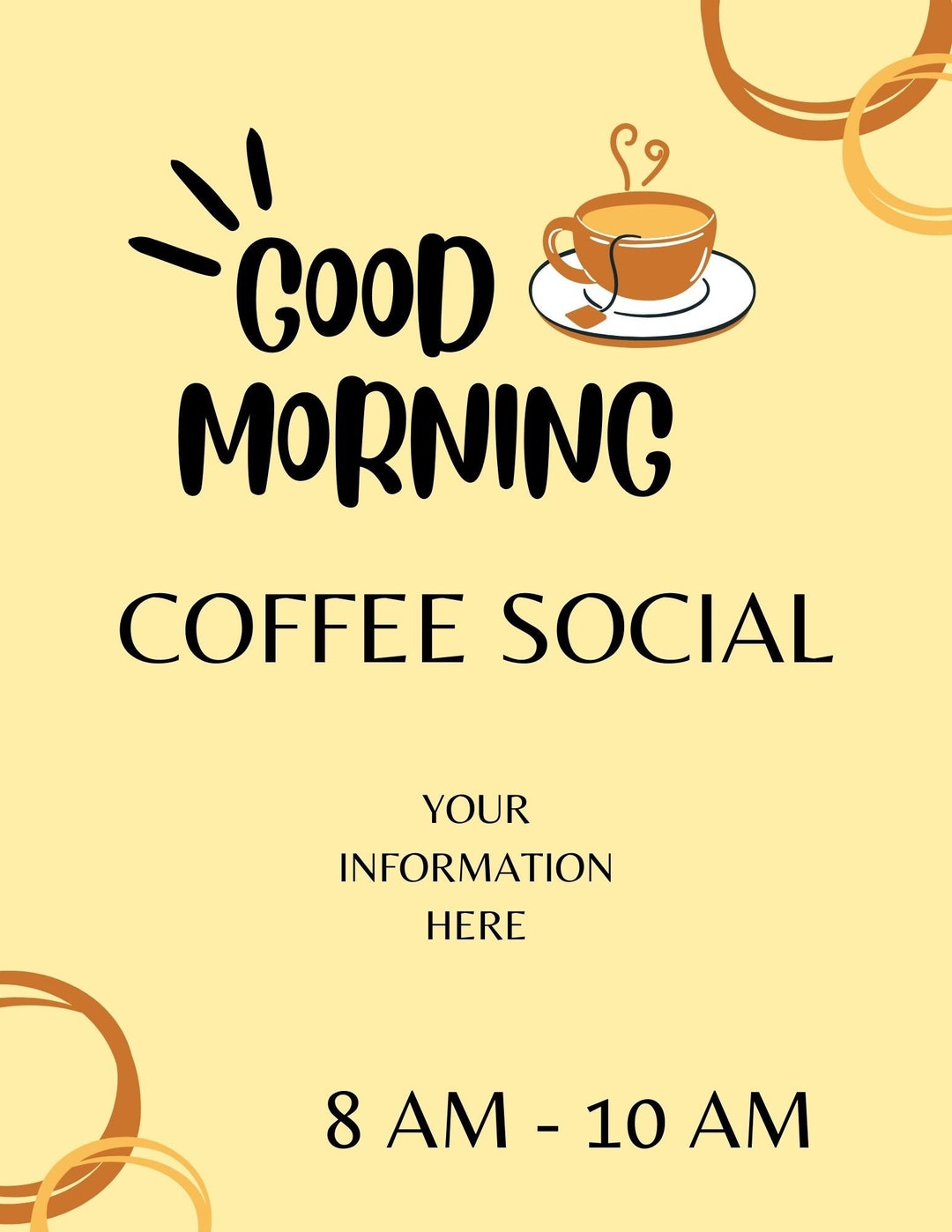 Poster Morning Meeting Coffee Meeting Coffee Social - Etsy