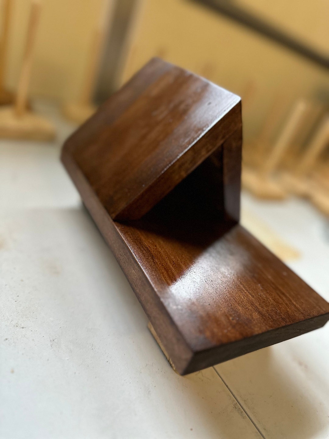 Rustic Book Rest in Natural Finish or Dark Finish Wood - Etsy