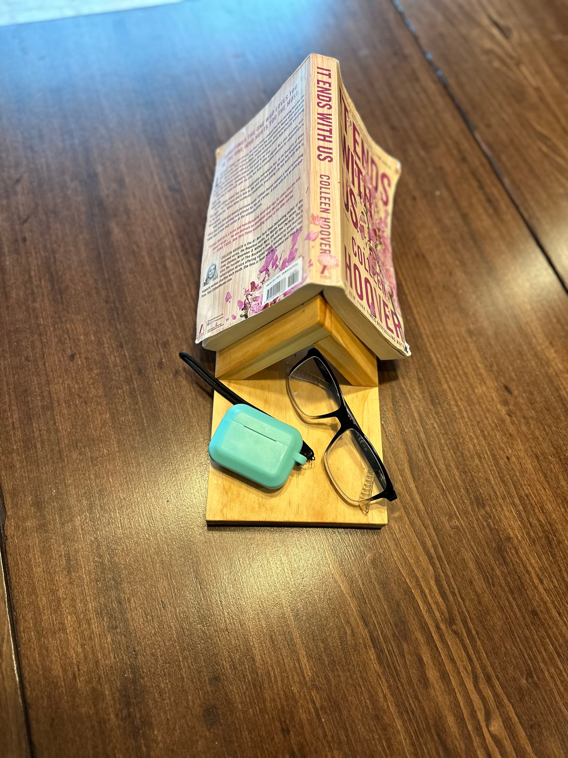 Rustic Book Rest in Natural Finish or Dark Finish Wood - Etsy