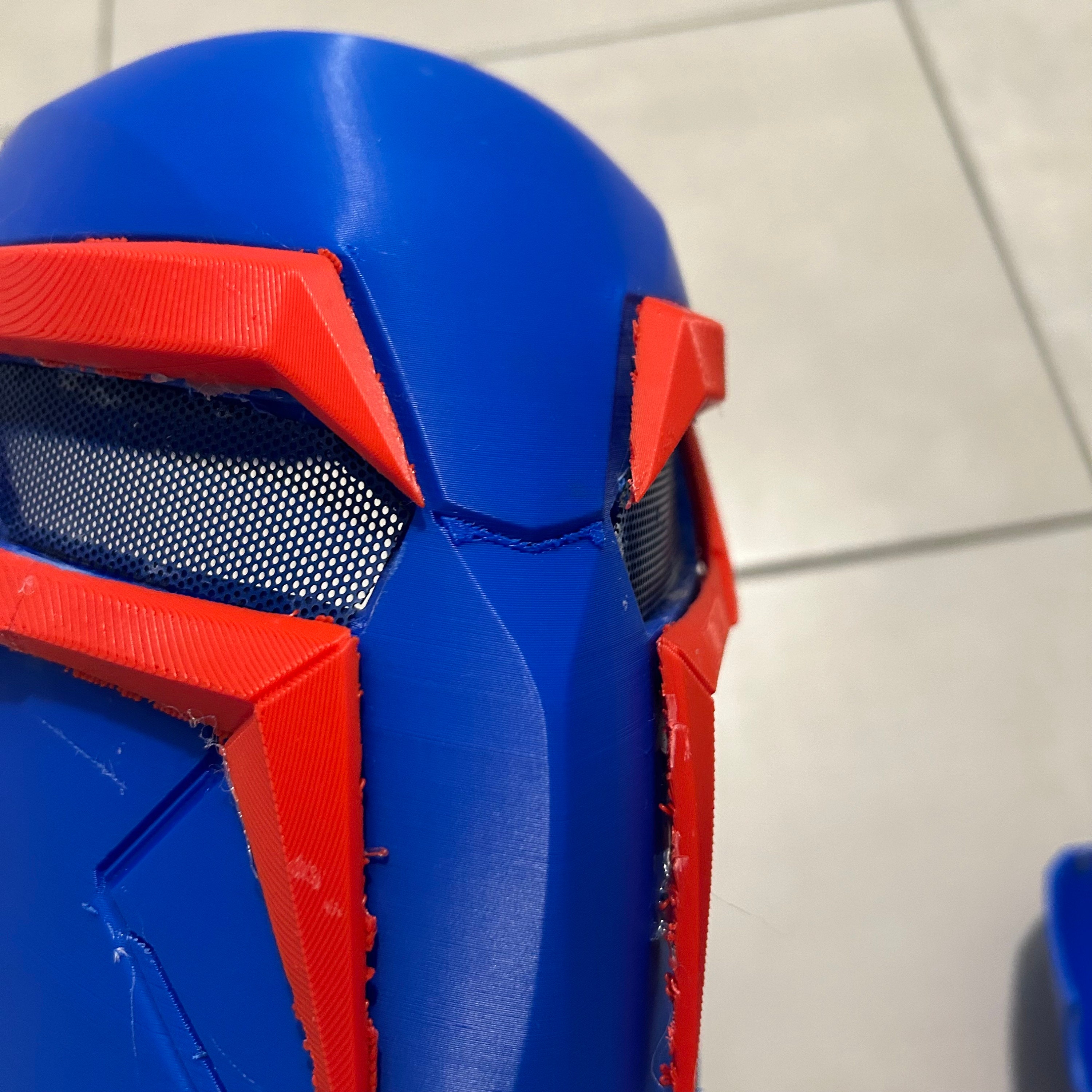 Spiderman 2099 Mask 3D Printed Magnetic Blue Red Into the Spider Verse ...
